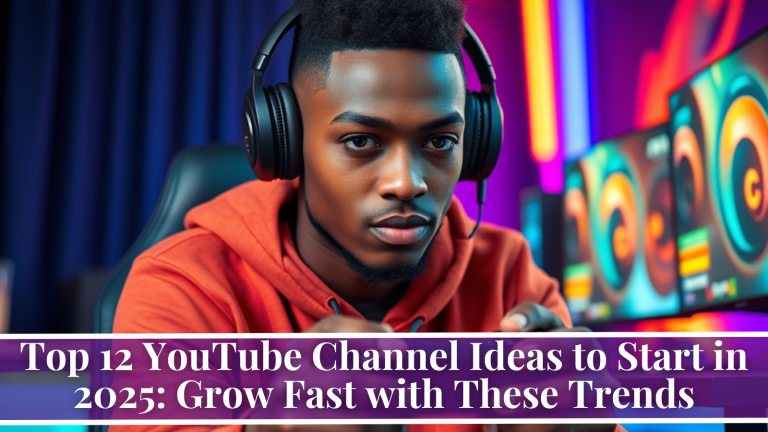 Top 12 YouTube Channel Ideas to Start in 2025: Grow Fast with These ...