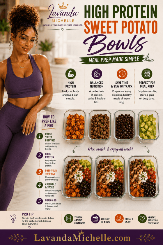 High Protein Sweet Potato Bowls - LavandaMichelle